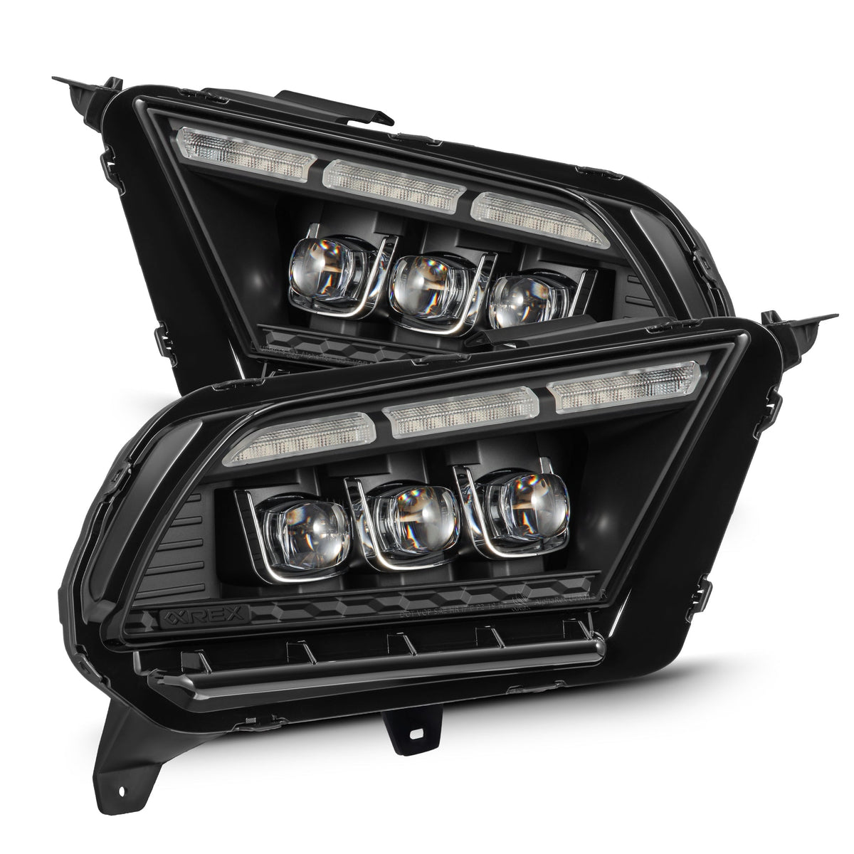 10-12 Ford Mustang MK II NOVA-Series LED Projector Headlights Black ...