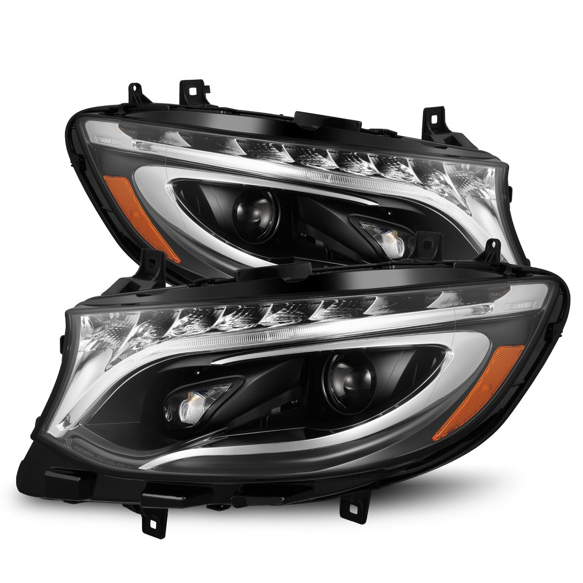 19-25 Mercedes-Benz Sprinter LUXX-Series LED Projector Headlights Blac ...