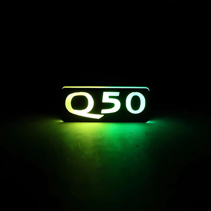 Q50 LED Emblem Badge: Multicolor Flow (2014-2024) – Customs Unlimited LLC