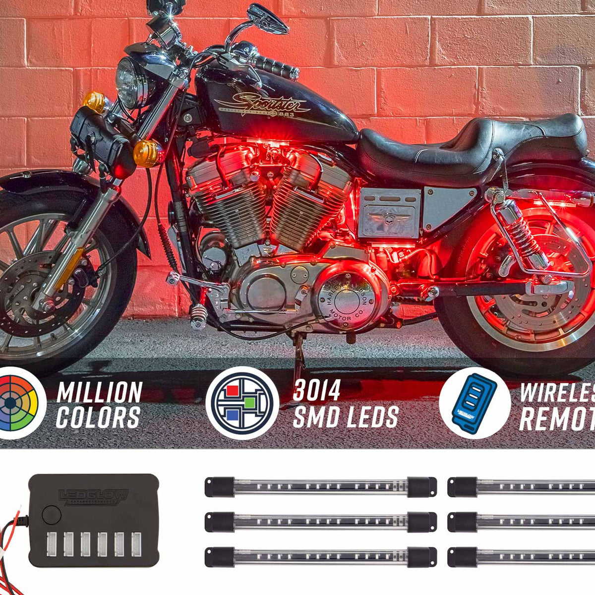 Flexible Million Color LED Motorcycle Lighting Kit – Customs Unlimited LLC