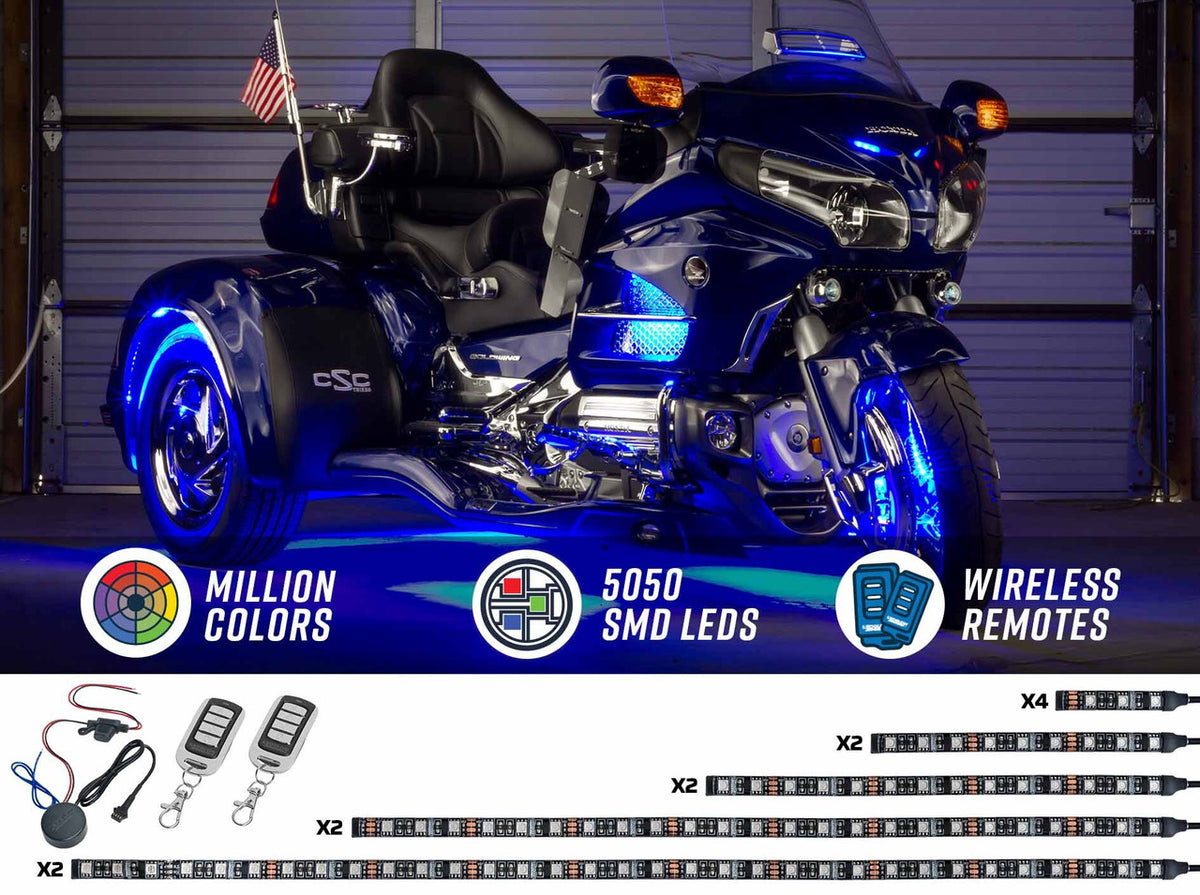 LiteTrike® I Advanced Million Color LED Motorcycle Lighting Kit ...