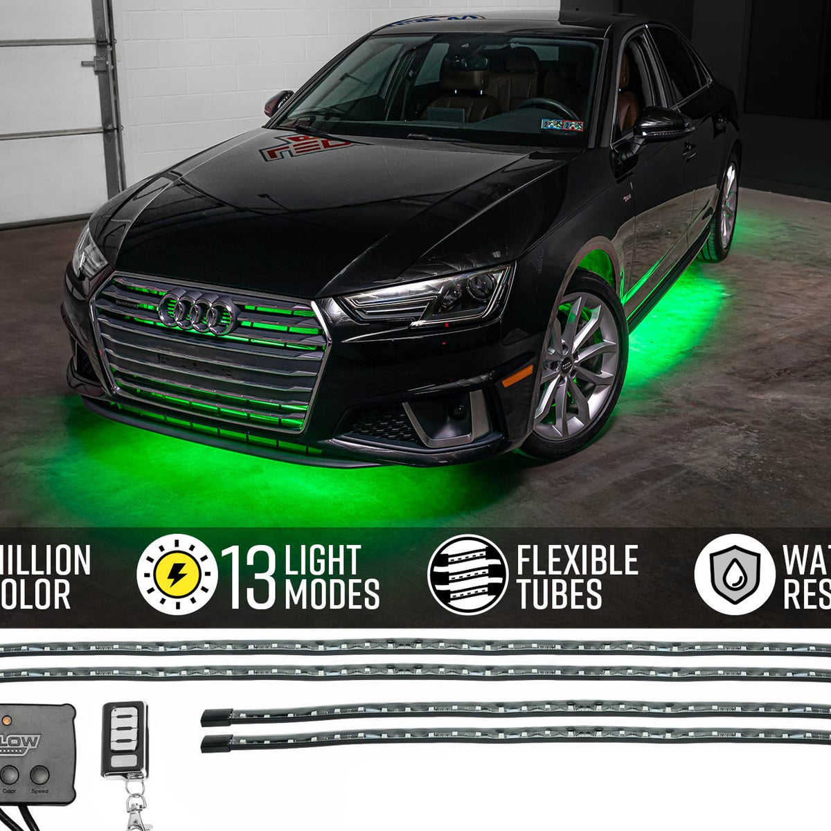Million Color LED Flexible Slimline Car Underbody Lighting Kit ...