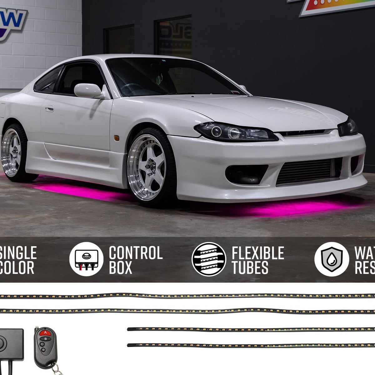 Pink LED Flexible Slimline Car Underbody Lighting Kit – Customs ...