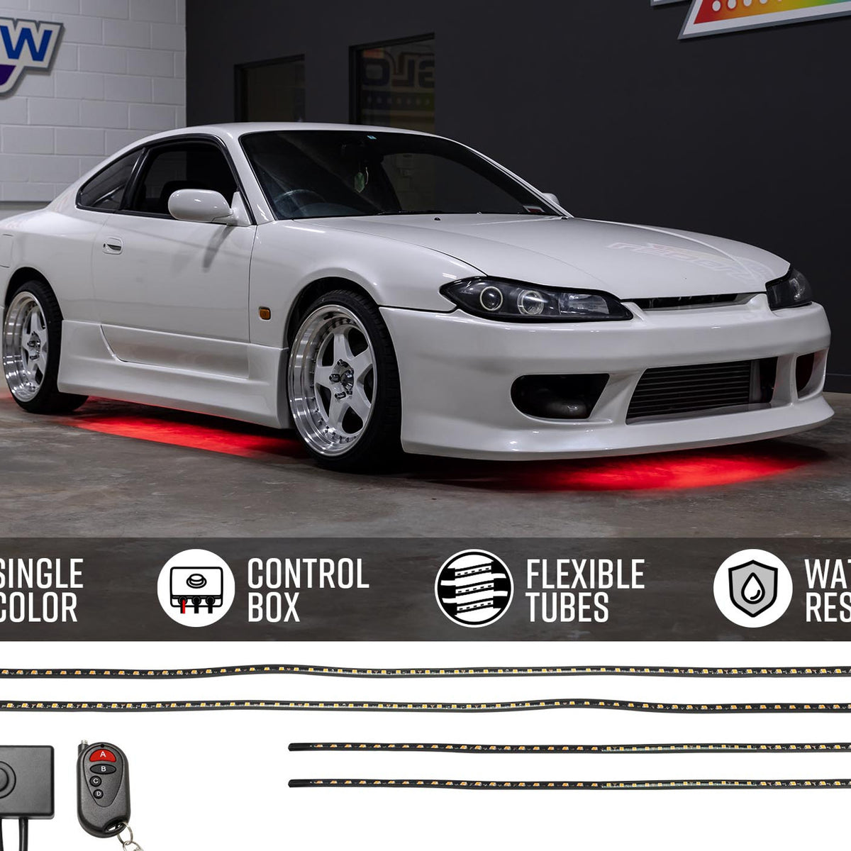 Red LED Flexible Slimline Car Underbody Lighting Kit – Customs ...