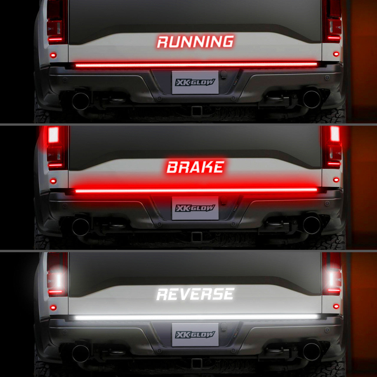 Truck Tailgate LED Light Bar w Sequential Turn Signal Customs Unlimited LLC